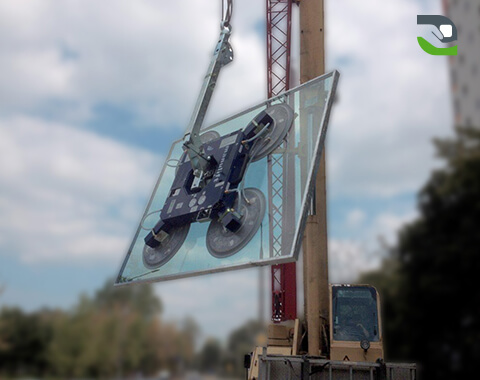 Glazing handling: industrial handling assistance